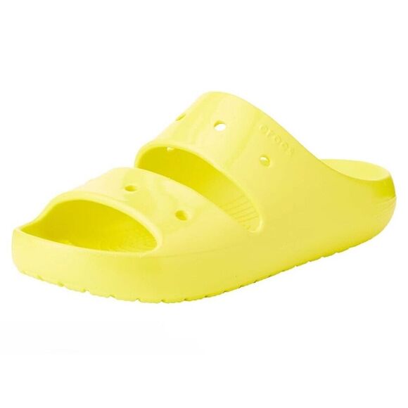 CROCS | Shoes | Crocs Unisex Neon Yellow Two Strap Slip On Slide Sandal ...
